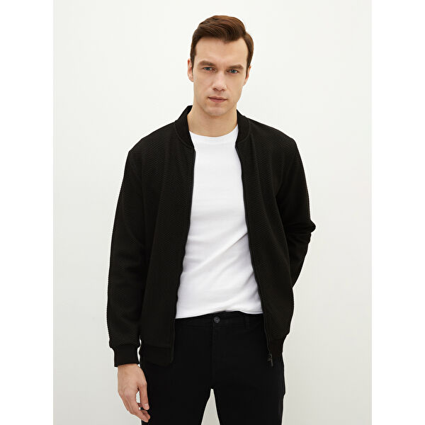 Rahat Kalıp Kolej Yaka Uzun Kollu Erkek Spor Hırka Rahat Kalıp Kolej Yaka Uzun Kollu Erkek Spor Hırka