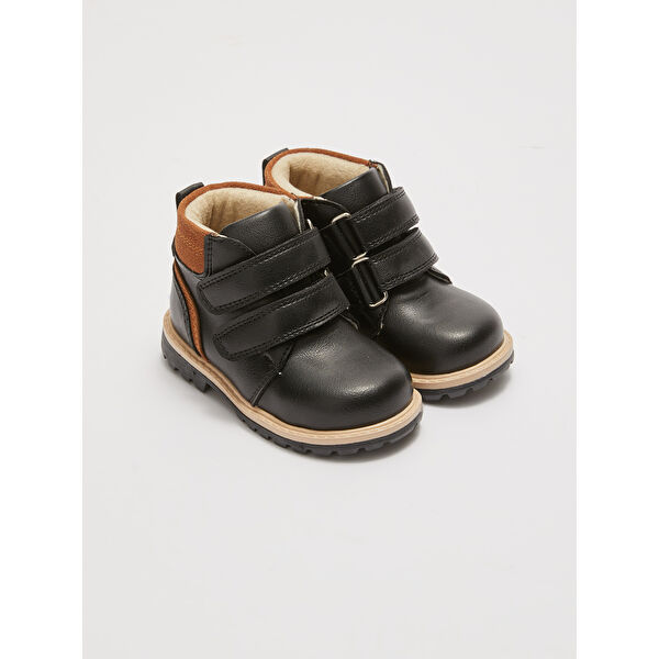 Deri Görünümlü Cırt Cırtlı Erkek Bebek Bot Deri Görünümlü Cırt Cırtlı Erkek Bebek Bot