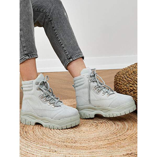 TONNY BLACK Bağcıklı Kalın Taban Kadın Bot