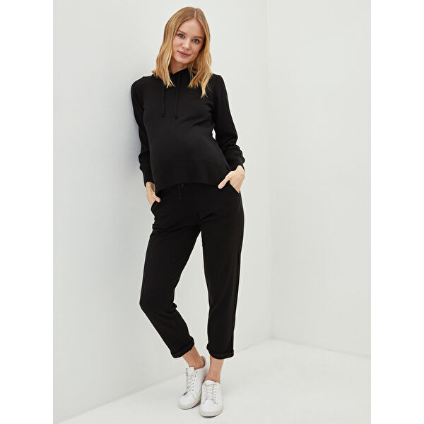 Beli Lastikli Düz Cep Detaylı Hamile Triko Pantolon Beli Lastikli Düz Cep Detaylı Hamile Triko Pantolon