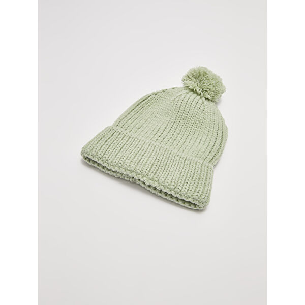 Ponponlu Kız Çocuk Triko Bere