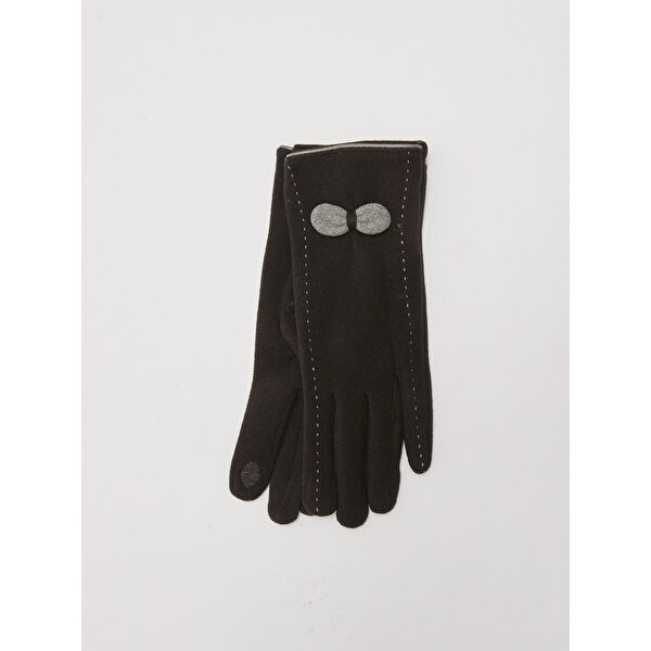 Süet Görünümlü Kadın Eldiven