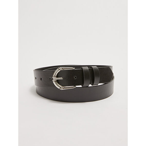 Deri Görünümlü Kadın Kemer