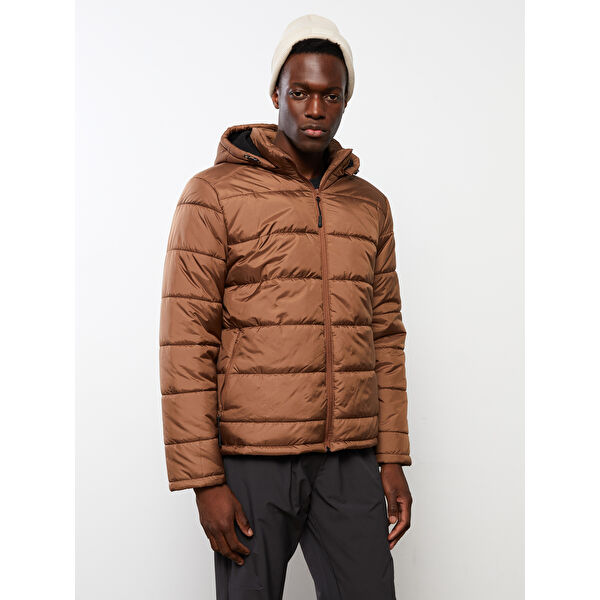 Standart Kalıp Kapüşonlu Erkek Şişme Mont Standart Kalıp Kapüşonlu Erkek Şişme Mont