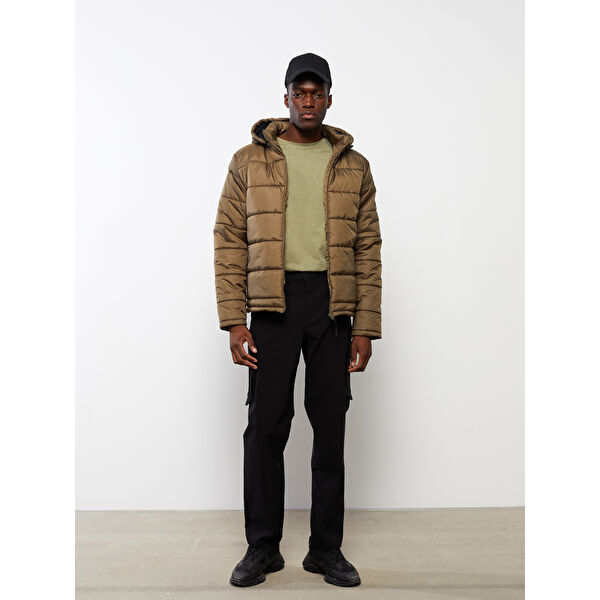 Standart Kalıp Kapüşonlu Erkek Şişme Mont Standart Kalıp Kapüşonlu Erkek Şişme Mont