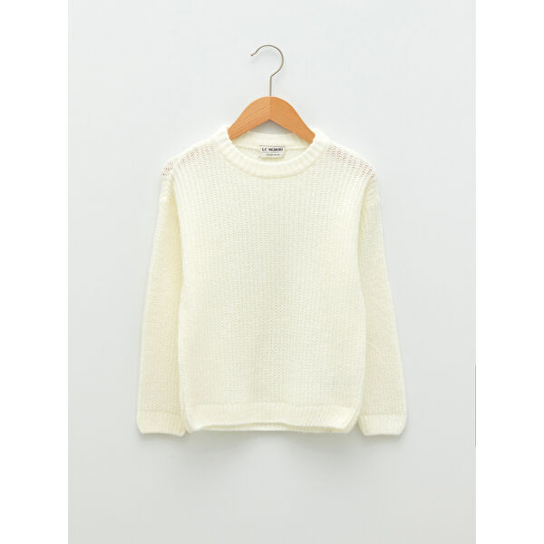 Bisiklet Yaka Basic Uzun Kollu Kız Çocuk Triko Kazak