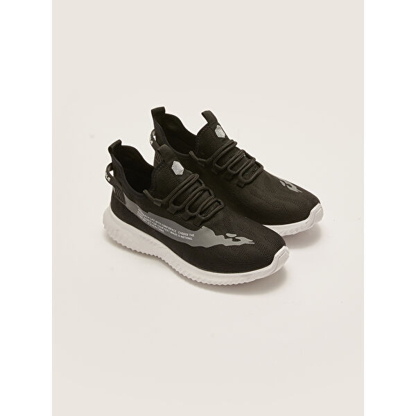 Yazı Baskılı Bağcıklı Erkek Aktif Spor Ayakkabı