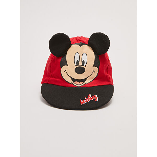 Mickey Mouse Baskılı Erkek Bebek Şapka