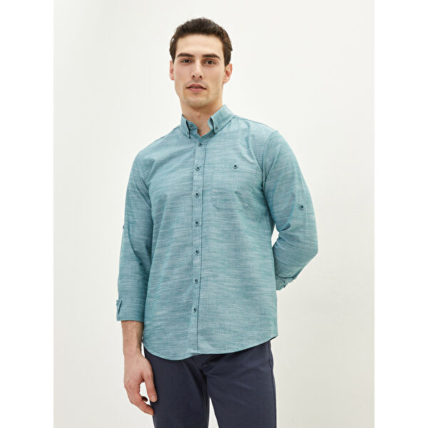 LCW BASIC Regular Fit Uzun Kollu Poplin Erkek Gömlek LCW BASIC Regular Fit Uzun Kollu Poplin Erkek Gömlek
