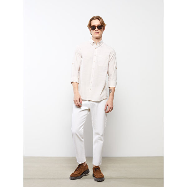LCW BASIC Regular Fit Uzun Kollu Poplin Erkek Gömlek LCW BASIC Regular Fit Uzun Kollu Poplin Erkek Gömlek