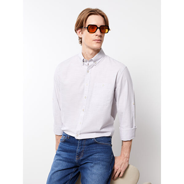LCW BASIC Regular Fit Uzun Kollu Poplin Erkek Gömlek LCW BASIC Regular Fit Uzun Kollu Poplin Erkek Gömlek