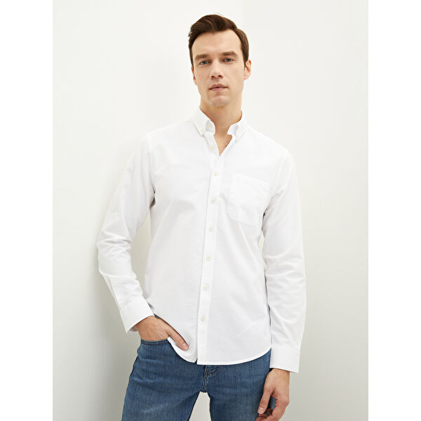 Regular Fit Uzun Kollu Oxford Erkek Gömlek Regular Fit Uzun Kollu Oxford Erkek Gömlek