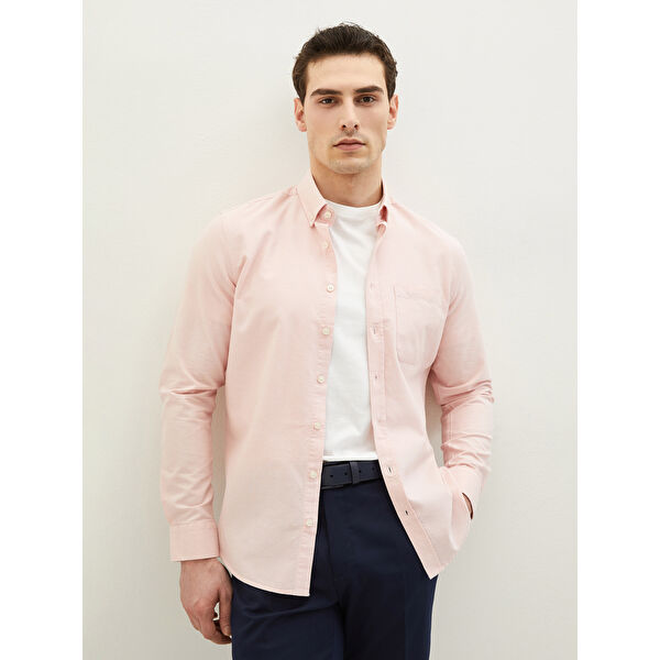 LCW BASIC Regular Fit Uzun Kollu Oxford Erkek Gömlek