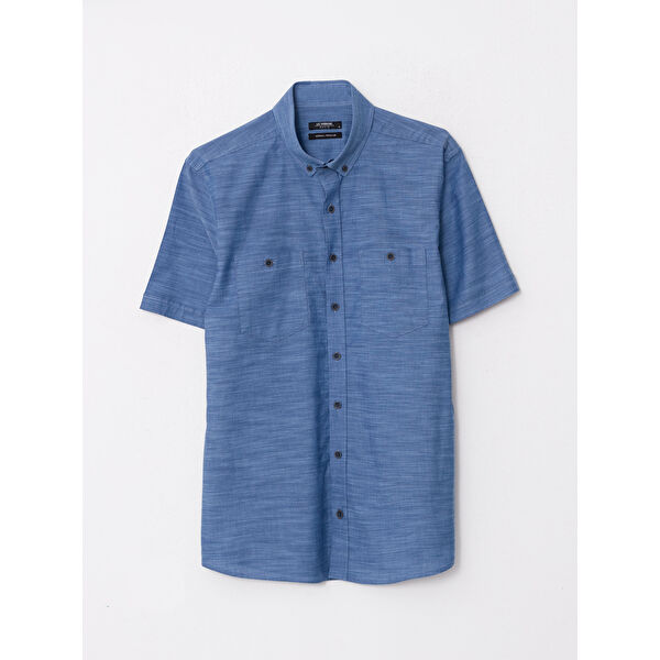 LCW BASIC Regular Fit Kısa Kollu Poplin Erkek Gömlek LCW BASIC Regular Fit Kısa Kollu Poplin Erkek Gömlek