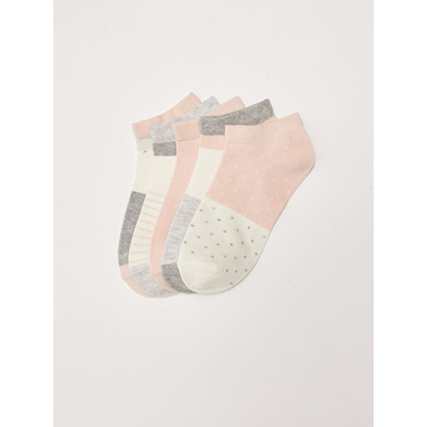 Renk Bloklu Kadın Patik Çorap 5'li Paket Renk Bloklu Kadın Patik Çorap 5'li Paket