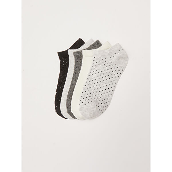 Desenli Kadın Patik Çorap 5'li Paket