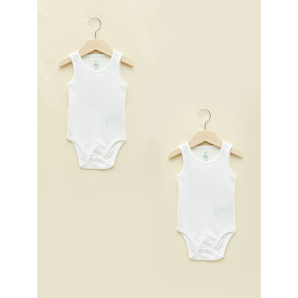 Bisiklet Yaka Basic Organik Pamuklu Kız Bebek Çıtçıtlı Body 2'li