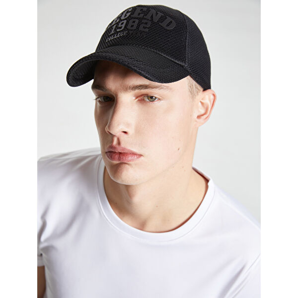 Yazı Baskılı Erkek Kep Şapka