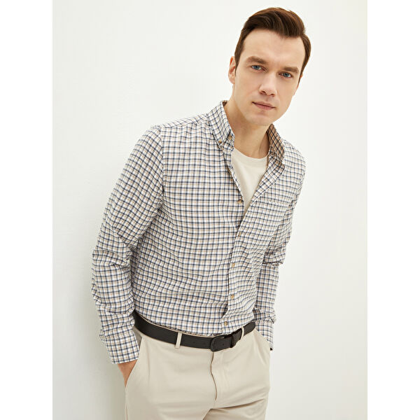 LCW CLASSIC Regular Fit Uzun Kollu Ekose Gabardin Erkek Gömlek LCW CLASSIC Regular Fit Uzun Kollu Ekose Gabardin Erkek Gömlek