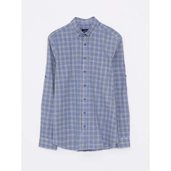 LCW CLASSIC Regular Fit Uzun Kollu Ekose Poplin Erkek Gömlek