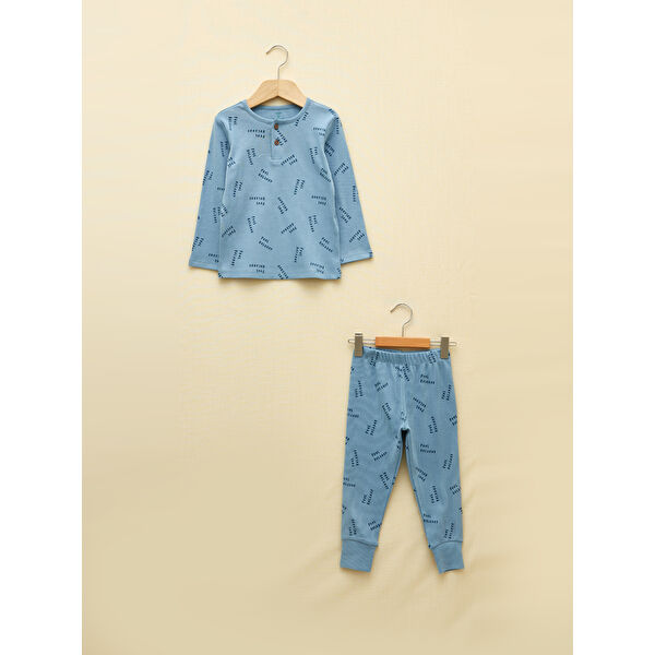 LCW GREEN Bisiklet Yaka Uzun Kollu Organik Pamuklu Baskılı Erkek Bebek Pijama Takımı LCW GREEN Bisiklet Yaka Uzun Kollu Organik Pamuklu Baskılı Erkek Bebek Pijama Takımı