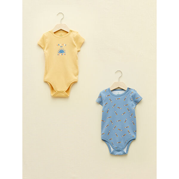 LCW GREEN Bisiklet Yaka Kısa Kollu Organik Pamuklu Erkek Bebek Çıtçıtlı Body 2'li LCW GREEN Bisiklet Yaka Kısa Kollu Organik Pamuklu Erkek Bebek Çıtçıtlı Body 2'li