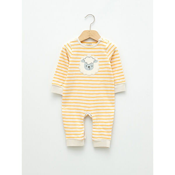 Bisiklet Yaka Uzun Kollu Çizgili Kız Bebek Tulum Bisiklet Yaka Uzun Kollu Çizgili Kız Bebek Tulum