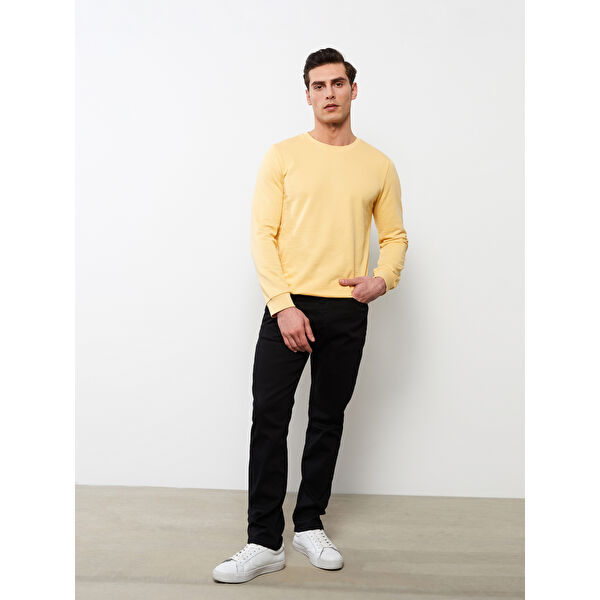 LCW BASIC Bisiklet Yaka Uzun Kollu Erkek Sweatshirt