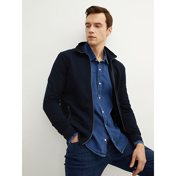 LCW BASIC Rahat Kalıp Dik Yaka Uzun Kollu Erkek Sweatshirt LCW BASIC Rahat Kalıp Dik Yaka Uzun Kollu Erkek Sweatshirt