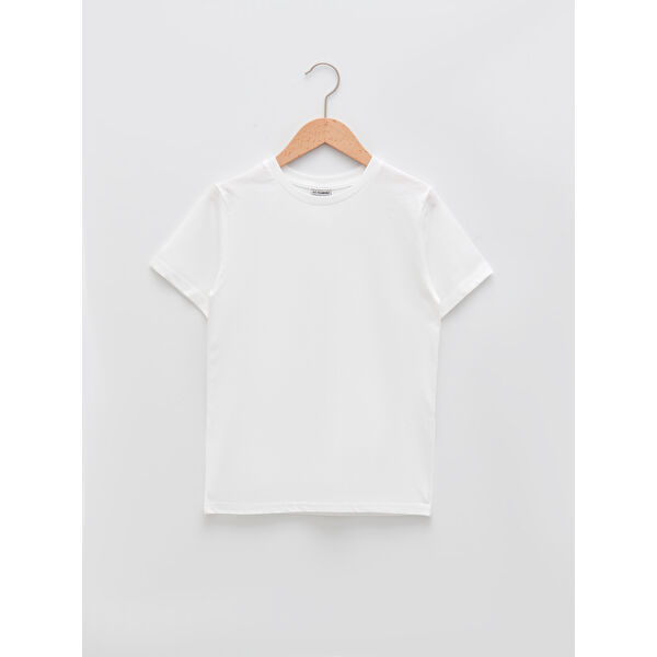 Bisiklet Yaka Basic Kısa Kollu Pamuklu Erkek Çocuk Tişört