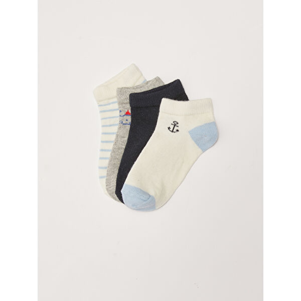 Erkek Bebek Patik Çorap 4'lü