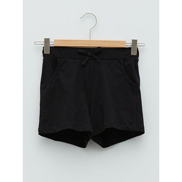 Beli Lastikli Basic Pamuklu Kız Çocuk Şort