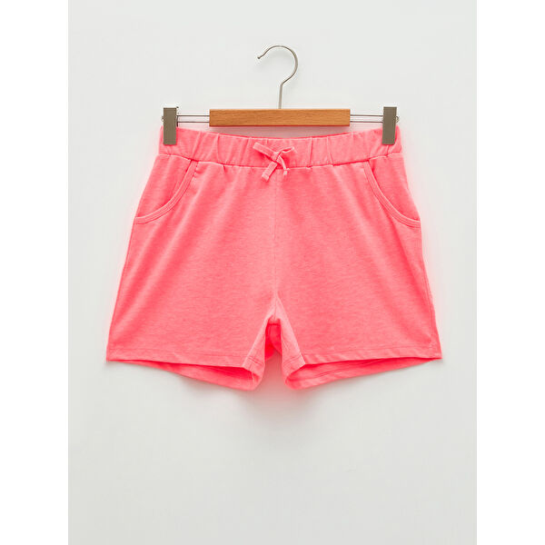 Beli Lastikli Basic Pamuklu Kız Çocuk Şort Beli Lastikli Basic Pamuklu Kız Çocuk Şort