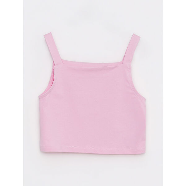 Kare Yaka Basic Askılı Kız Çocuk Crop Atlet