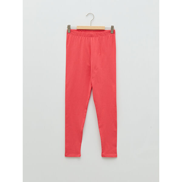 Beli Lastikli Basic Pamuklu Kız Çocuk Uzun Tayt