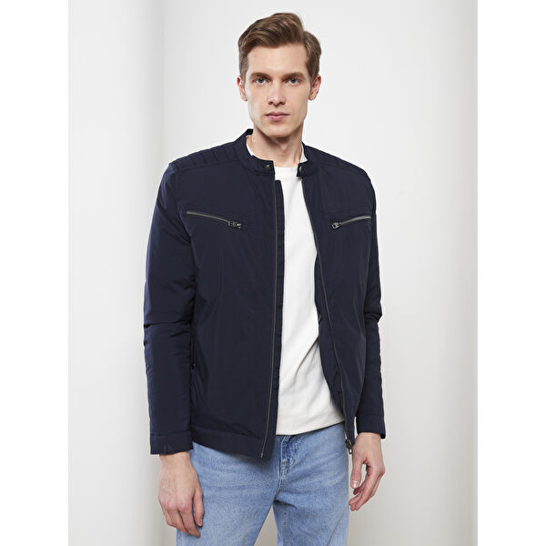 LCW VISION Slim Fit Biker Yaka Erkek Mont