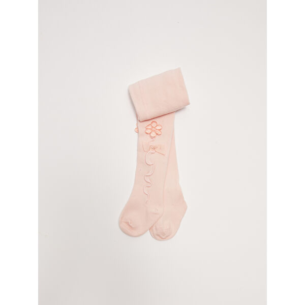 Desenli Kız Bebek Külotlu Çorap