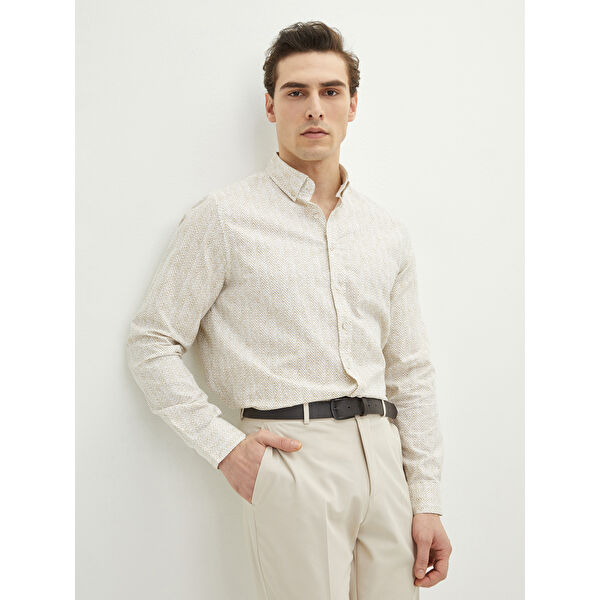 LCW CLASSIC Regular Fit Uzun Kollu Oxford Desenli Erkek Gömlek