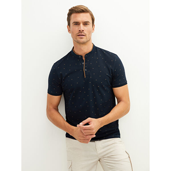 LCW VISION Hakim Yaka Kısa Kollu Desenli Pike Erkek Tişört LCW VISION Hakim Yaka Kısa Kollu Desenli Pike Erkek Tişört