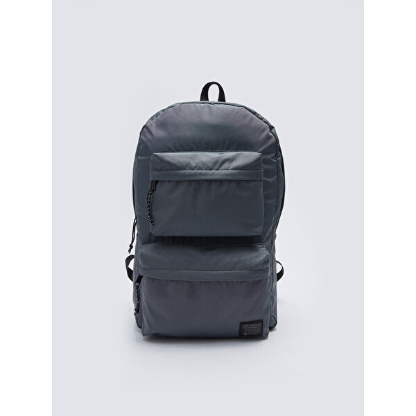 Etiket Baskılı Erkek Sırt Çantası