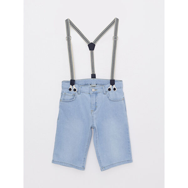 Basic Pamuklu Erkek Çocuk Jean Roller ve Pantolon Askısı