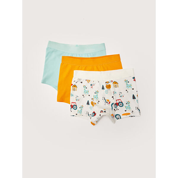 Beli Lastikli Erkek Bebek Boxer 3'lü