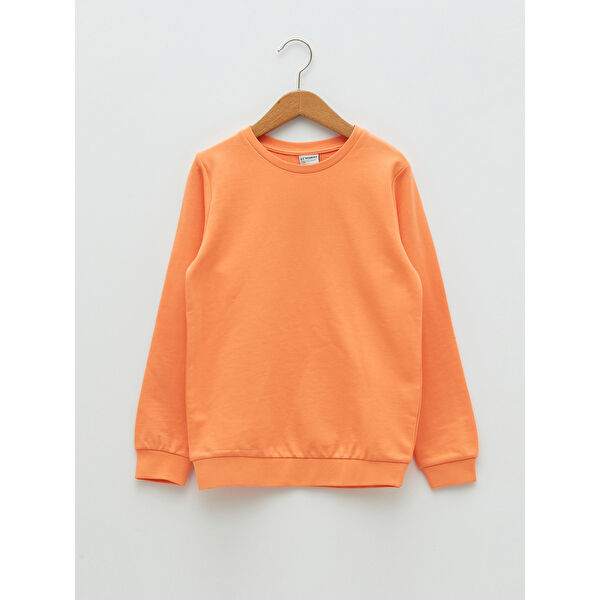 Bisiklet Yaka Basic Uzun Kollu Erkek Çocuk Sweatshirt