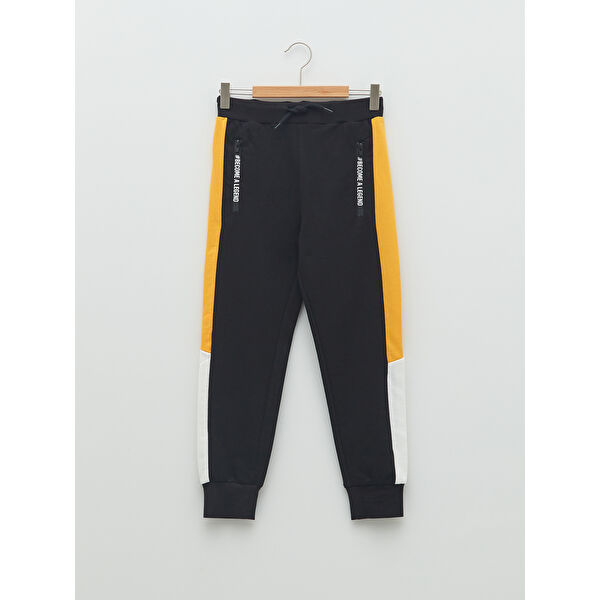 Beli Lastikli Renk Bloklu Erkek Çocuk Jogger Eşofman Altı
