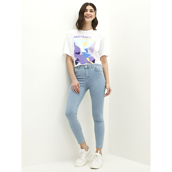 Normal Bel Skinny Fit Cep Detaylı Kadın Rodeo Jean Pantolon Normal Bel Skinny Fit Cep Detaylı Kadın Rodeo Jean Pantolon