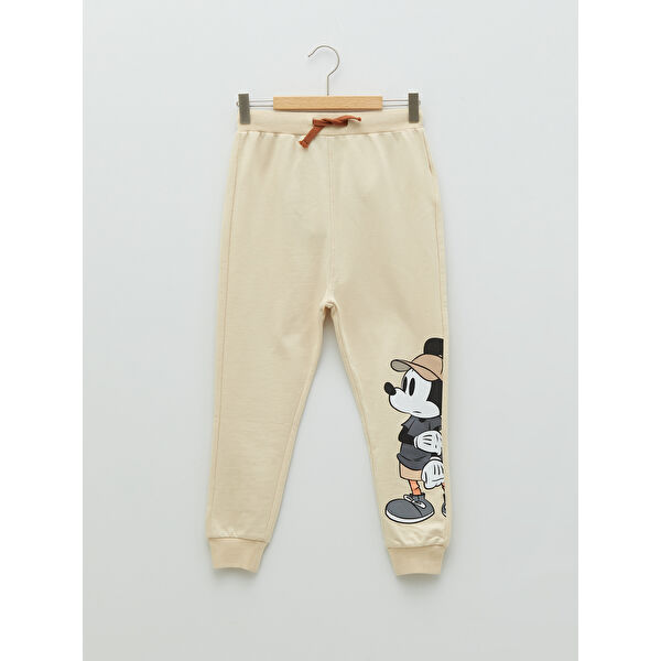 Beli Lastikli Mickey Mouse Baskılı Erkek Çocuk Jogger Eşofman Altı