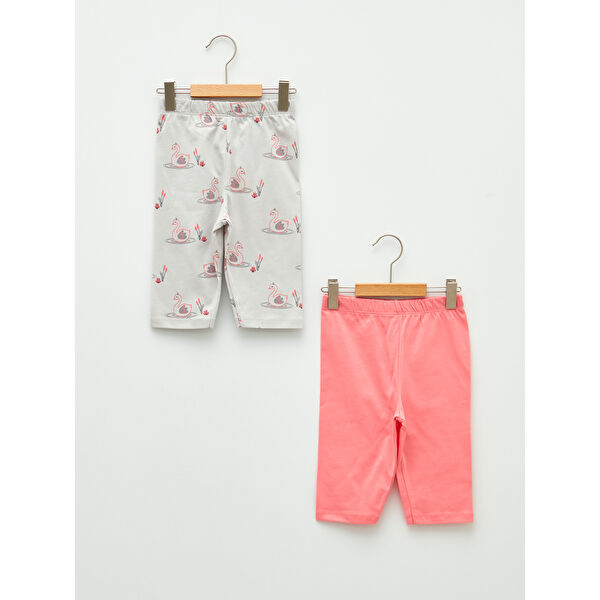 Beli Lastikli Kız Bebek Kısa Tayt 2'li