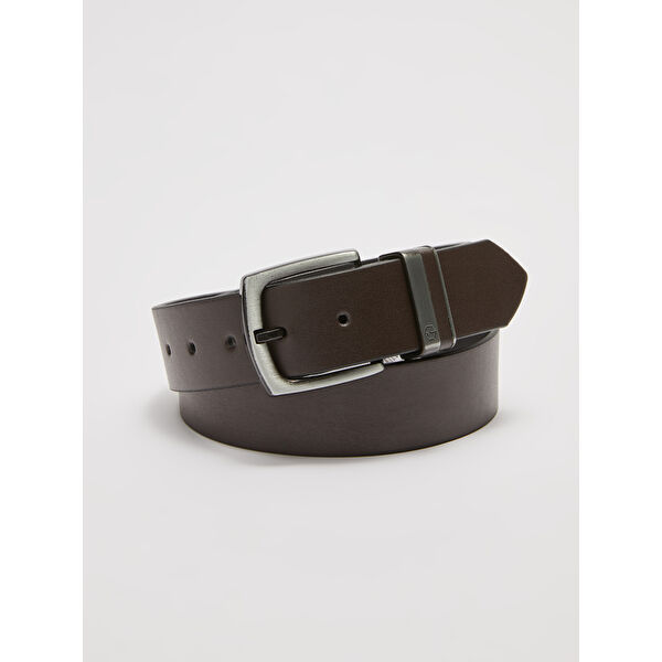 Deri Görünümlü Erkek Kot Kemeri