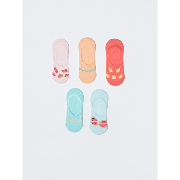 Desenli Kız Çocuk Babet Çorap 5'li