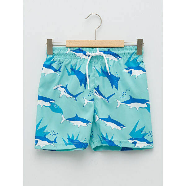 Baskılı Hızlı Kuruyan Erkek Çocuk Deniz Şortu